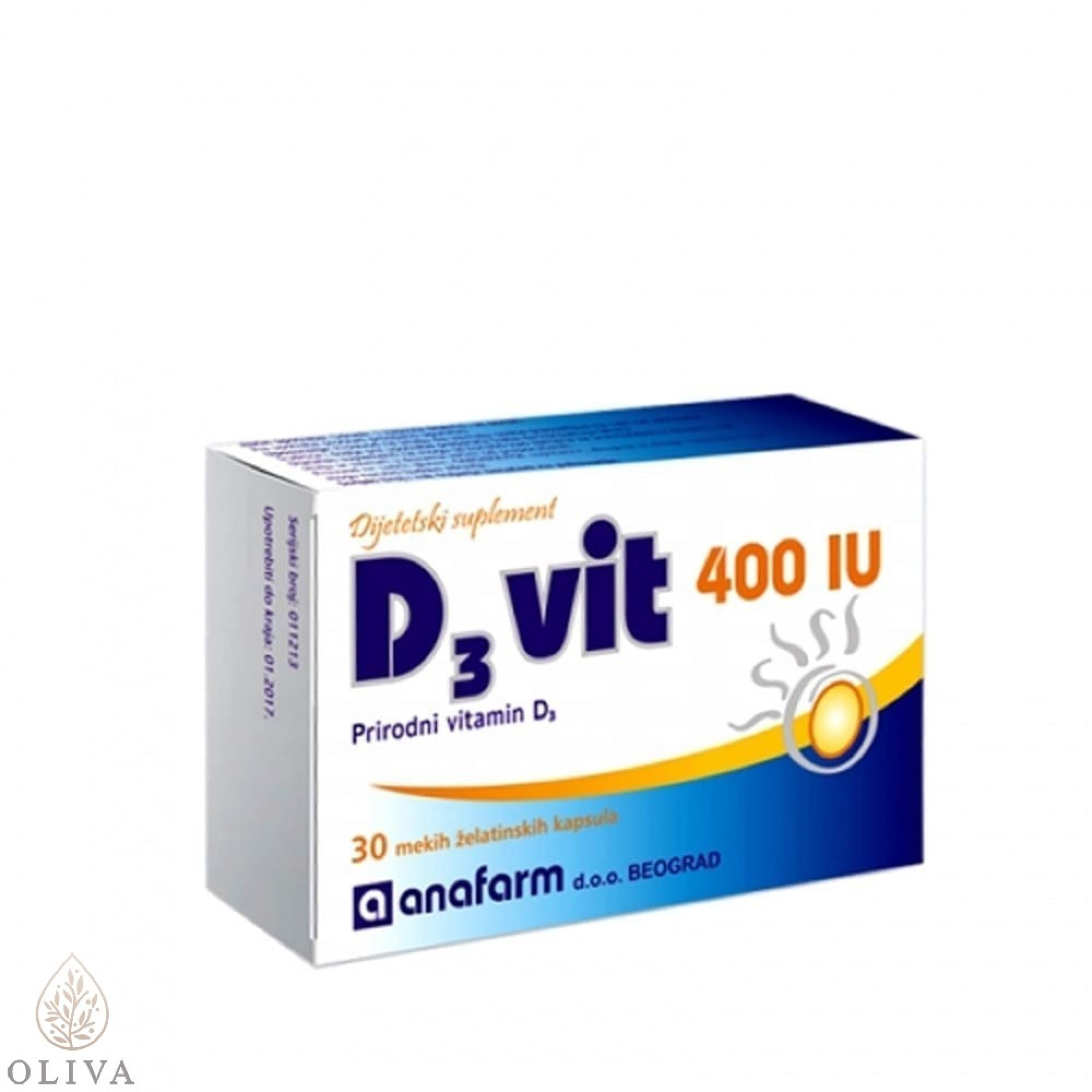 Anafarm Vitamin D3 30 Kapsula | Oliva online apoteka
