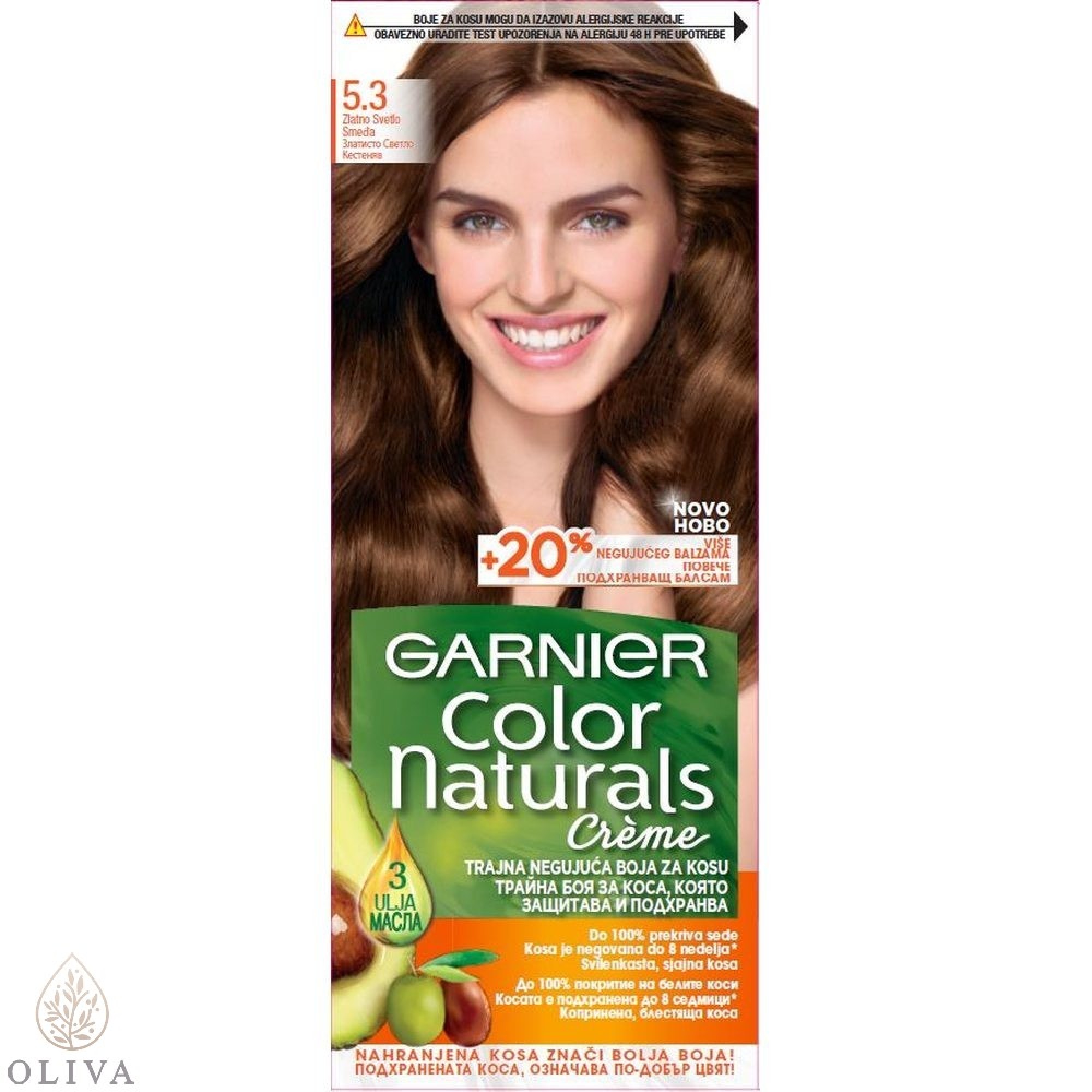 Garnier Color Naturals Creme Boja Za Kosu 5.3 Zlatno Svetlo Smeđa ...
